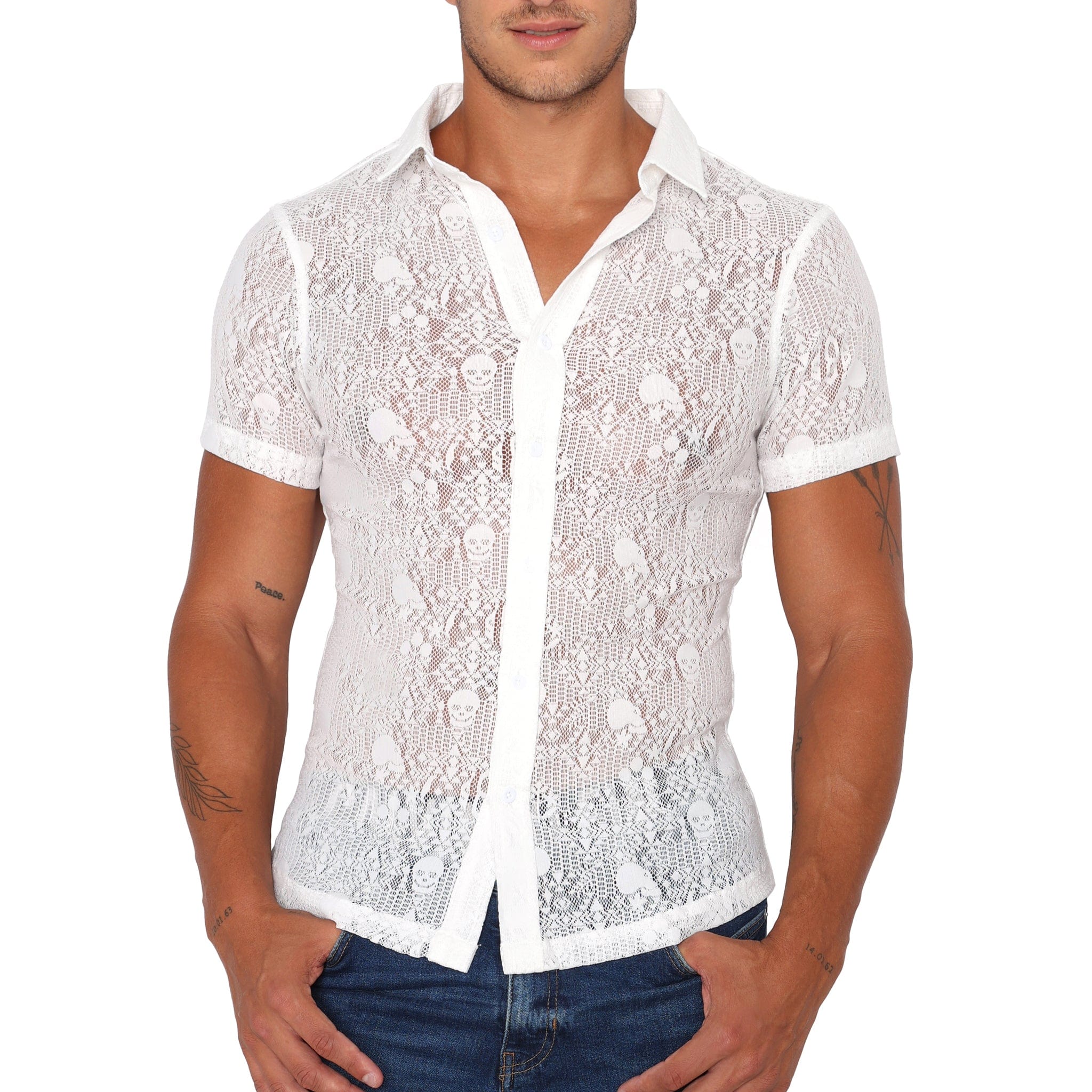 Lace Boxer Briefs - Sheer Boxer Briefs - Burnout Tank Top – Skull and Bones