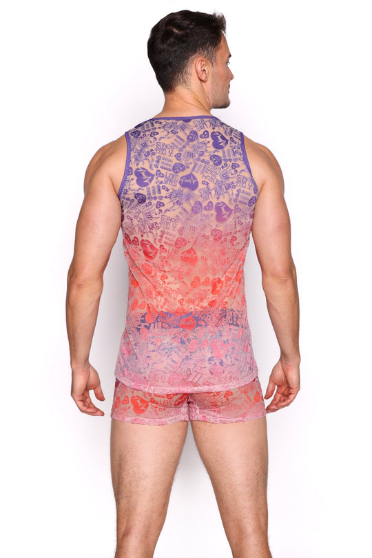 Love Bites Burnout Pink Ombre - Men's Tank Top – Skull and Bones