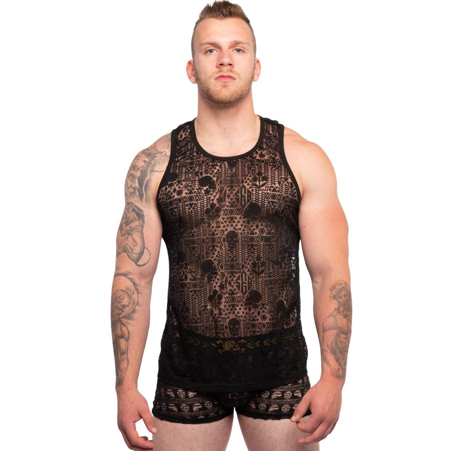 Lace Boxer Briefs - Sheer Boxer Briefs - Burnout Tank Top – Skull and Bones