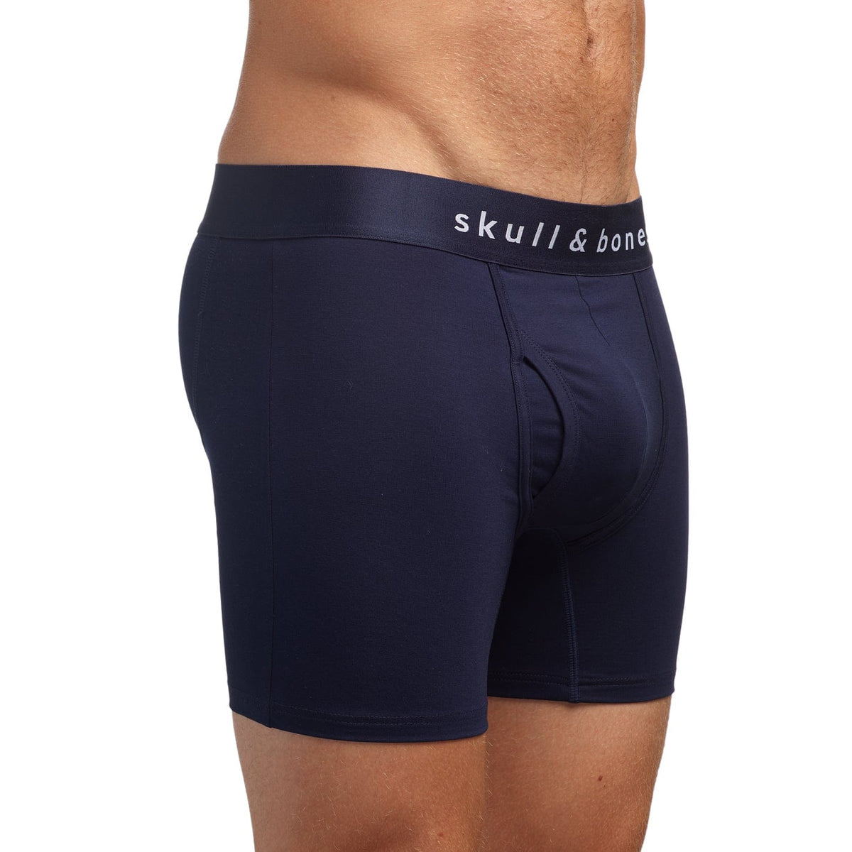 Navy Boxer Briefs - Just The Bones Boxer Brief Midnight – Skull and Bones